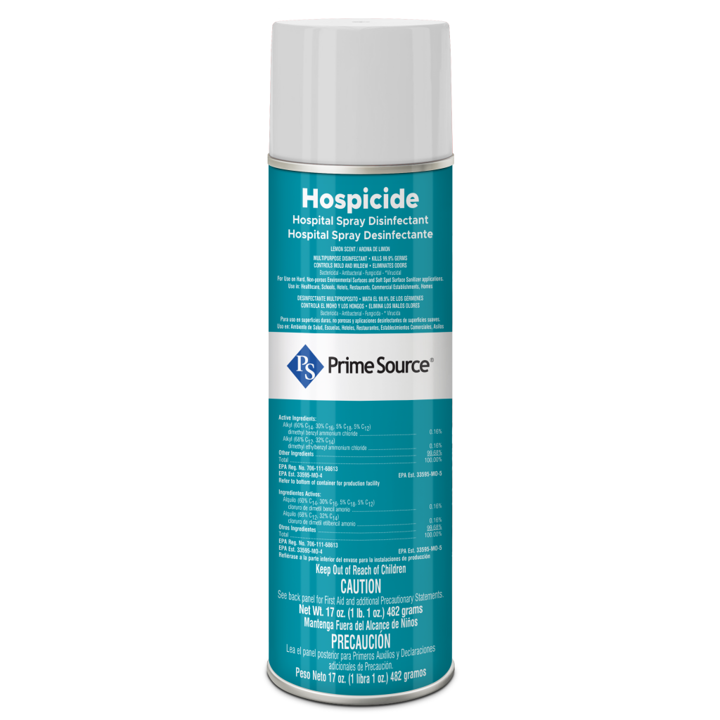 15.5 oz Hospicide Disinfectant Spray – Prime Source Brands