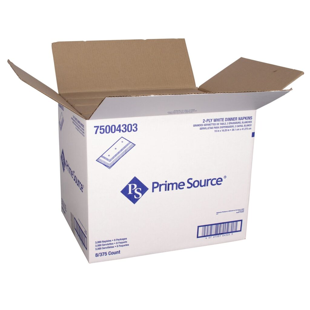 1/8 Fold 2 Ply White Dinner Napkin – Prime Source Brands